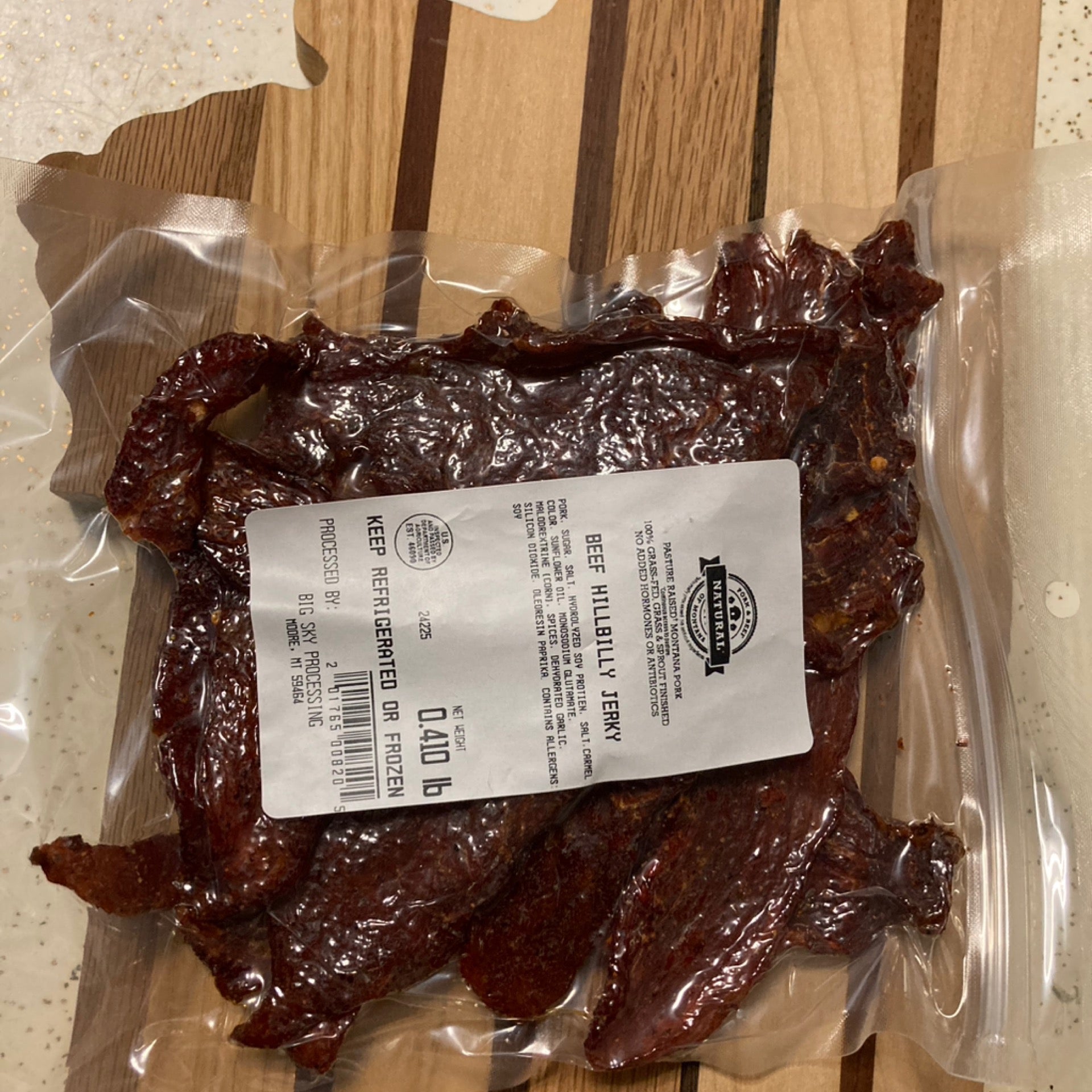 Hillbilly Jerky 8 oz | Natural Pork and Beef of Montana