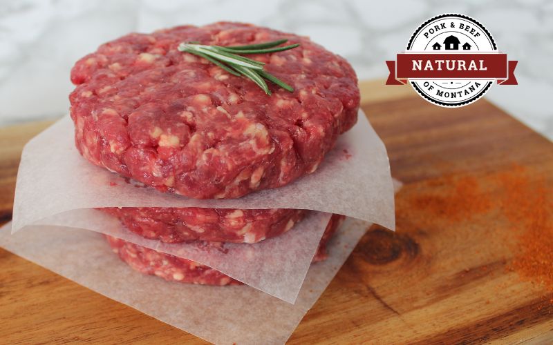 1/2 pound Burger Patties - Wholesale | Natural Pork and Beef of Montana